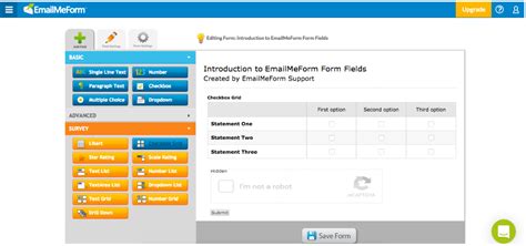 Survey Fields Checkbox Grid Help And Support Knowledge Base Emailmeform