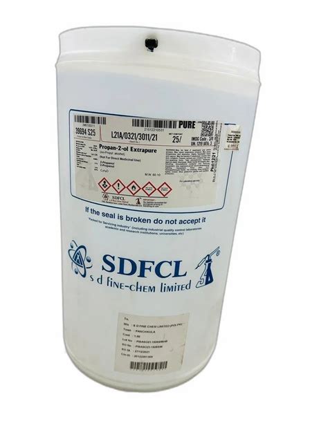 25 L Ipa Isopropyl Alcohol Lr Grade At Best Price In Haridwar By Galaxy