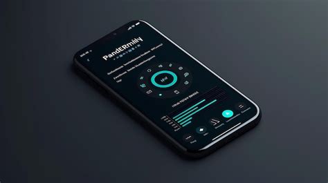A Dark Themed Mobile Phone With A Blue Gradient User Interface The