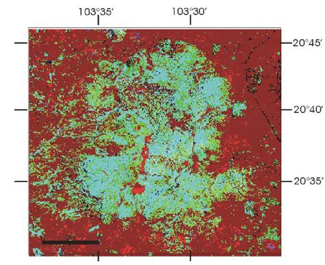 Rgb Color Composition Using The Band Ratios R 54 G 43 B 57 Download Scientific Diagram