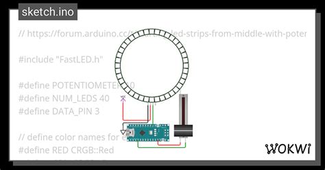 starting led strips from middle with potentiometer leds and
