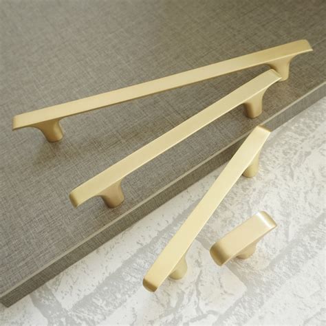 378 5 755 Brushed Brass Drawer Pulls Etsy