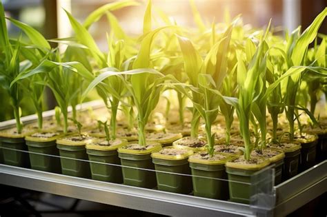 Premium Photo An Experimental Photo Of Corn Grown In A Hydroponic