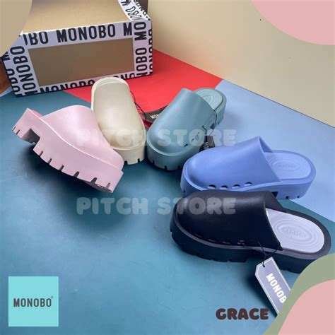 Monobo รองเท้าแตะแบบสวมส้นสูงผู้หญิง รุ่น Grace 5 8 Shopee Thailand