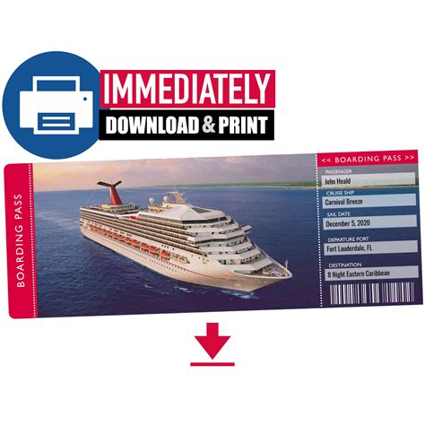 Carnival Cruise Boarding Pass