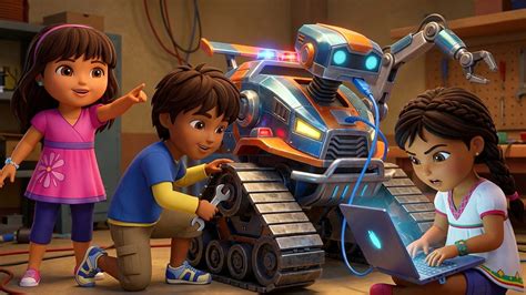 Building A Powerful Robot 🤖⚙️ Teamwork In The Workshop Dora And
