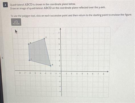Solved 2 Quadrilateral Abcd Is Shown In The Coordinate Plane Below