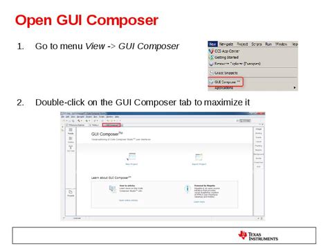 GUI Composer Embedded Development Tools