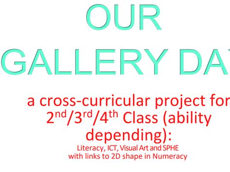 3rd Class Irish Curric Art Literacy Project Teaching Resources