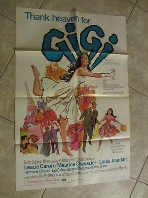 Gigi Movie Poster Original 1966 Poster Leslie Caron Louis Jordan