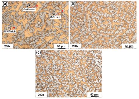 Optical Microstructure Of Heas In As Cast Condition A H 0nb B