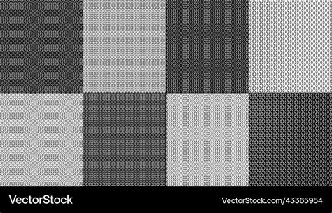 Black White Seamless Geometric Patterns Royalty Free Vector