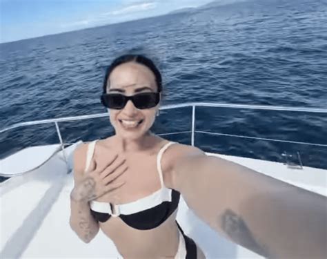 A Bikini Clad Demi Lovato Makes Waves With Flirty Boat Day Snaps