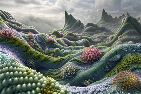 Microscopic Bacteria Virus Cell Generate Ai Stock Image Image Of