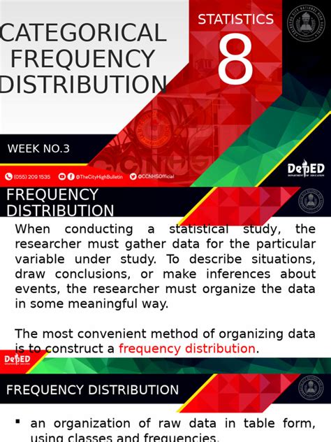 Week 3 Categorical Frequency Distribution Pdf Categorical