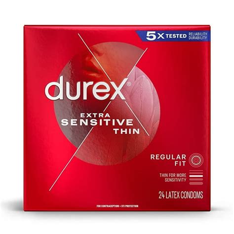 Durex Extra Sensitive Ultra Thin Condoms With Extra Lube 24 Ea