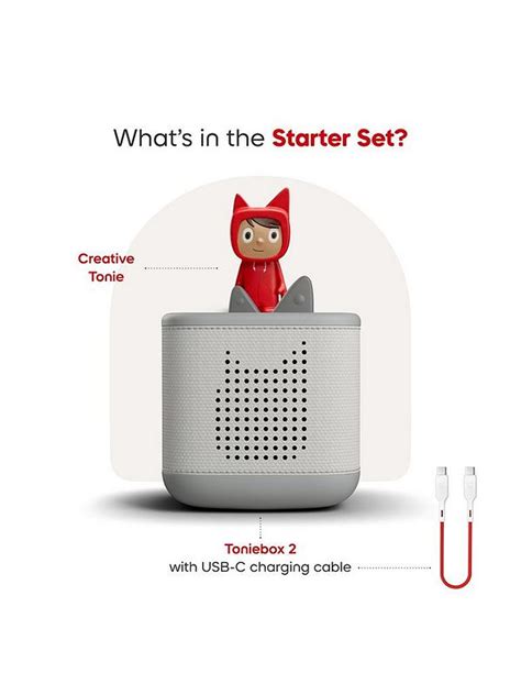 Tonies Toniebox 2 Moon Grey Starter Set Creative Tonie Rubie Very