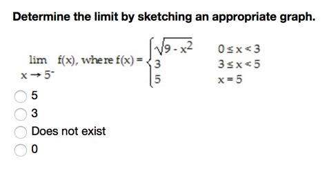 solved determine the limit by sketching an appropriate