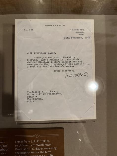 Letter From Jrrt R Lotr