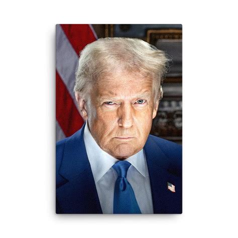 President Donald Trump Official Portrait 2025 Canvas Etsy