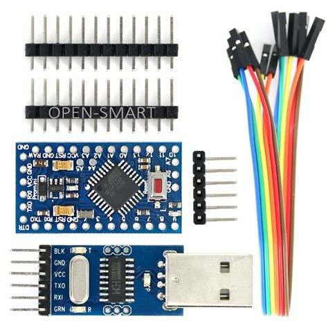 Improved Pro Mini ATmega328P 5V 16MHz Board CH340G USB To TTL Programmer Module For Arduino