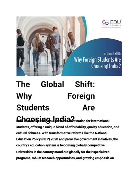 Ppt The Global Shift Why Foreign Students Are Choosing India