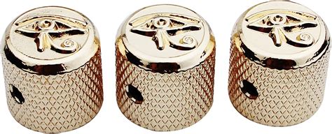 Guyker Top Hat Guitar Bass Potentiometer Control Knobs 6mm Dia Shaft Pots 3pcs