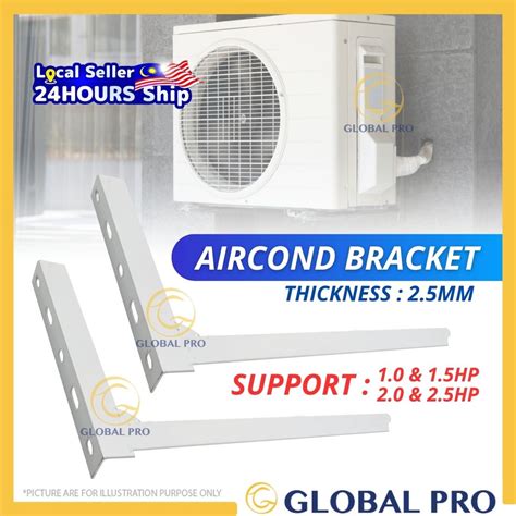 2 Pcs Aircon Bracket Wall Mounted Air Conditioner Outdoor Inverter