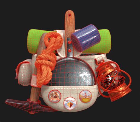 3d Backpack Toad Character R Maya