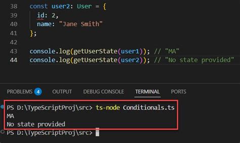 Typescript If Else Conditional Logic