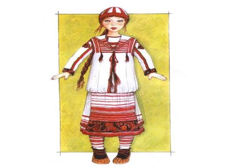 Удмуртский национальный костюм в картинках для детей.