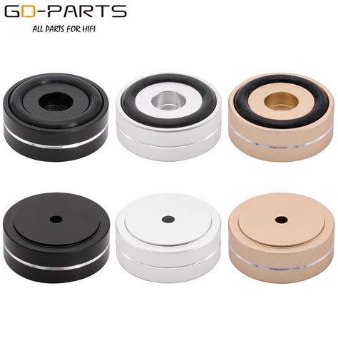 40x15mm 가공 완전 알루미늄 절연 풋 스탠드 패드 Hifi 오디오 턴테이블 레코더 스피커 앰프 섀시용 플로어베이스 댐퍼