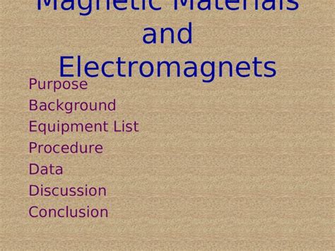 Ppt Magnetic Materials And Electromagnets Dokumentips