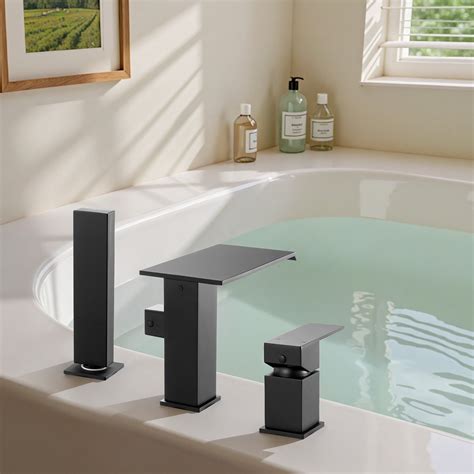 Vevor 3 Hole Roman Tub Faucet With Hand Shower 238 Gpm