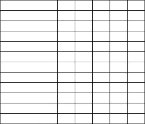 Free Printable Blank 6 Column Chart Template Free Printable Chart