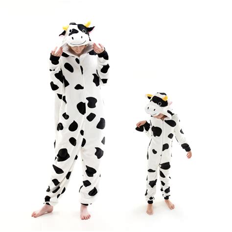 Cosusket Fit Unisex Adult Cow Onesie Pajamas Halloween