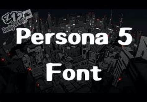 Persona 5 Font Free