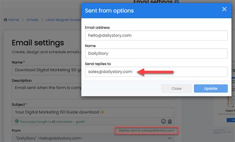 what is the email reply to header for