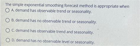 solved the simple exponential smoothing forecast method is