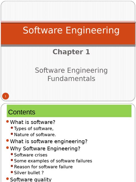 Chapter 1 Software Engineering Fundamentls Lecture 1 And 2 1 Pdf Software Development