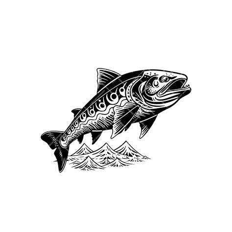 Salmon Skeleton Tattoo