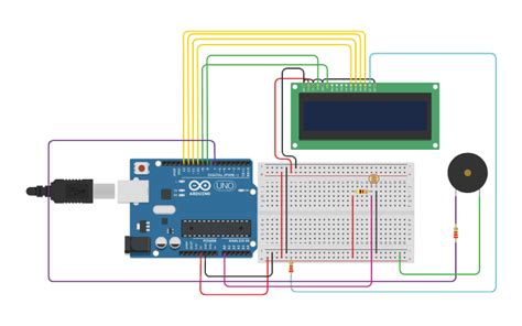 circuit design piezo tinkercad