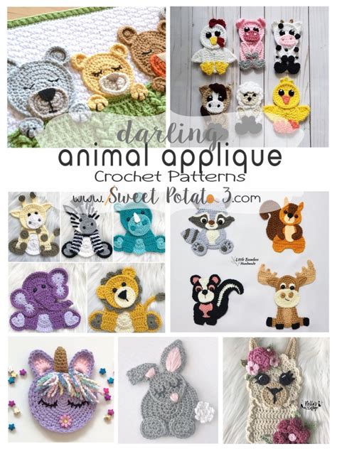 Free Crochet Patterns For Animal Appliques At Rita Hammon Blog