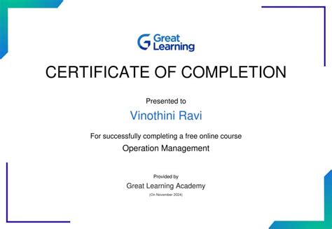 Vinothini Ravi On Linkedin Online Course Operation Management