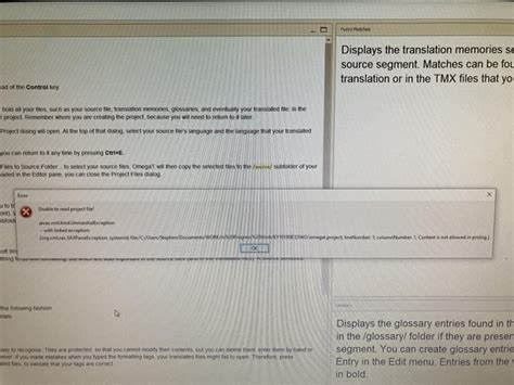 Cant Open Project Romegat
