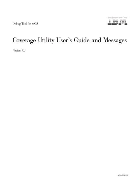 Debug Tool V10 1 Coverage Utility Users Guide And Messages Pdf