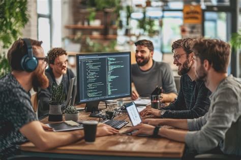 Diverse Group Of Professionals Meeting In Modern Office Brainstorming