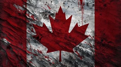 Premium Photo Canada Flag Torn Photo Generative Ai