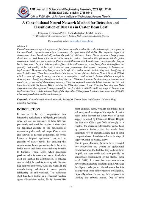 Pdf A Convolutional Neural Network Method For Detection And Classification Of Diseases In