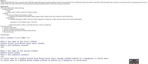 Solved Objective Create A Program That Has A Class To Chegg